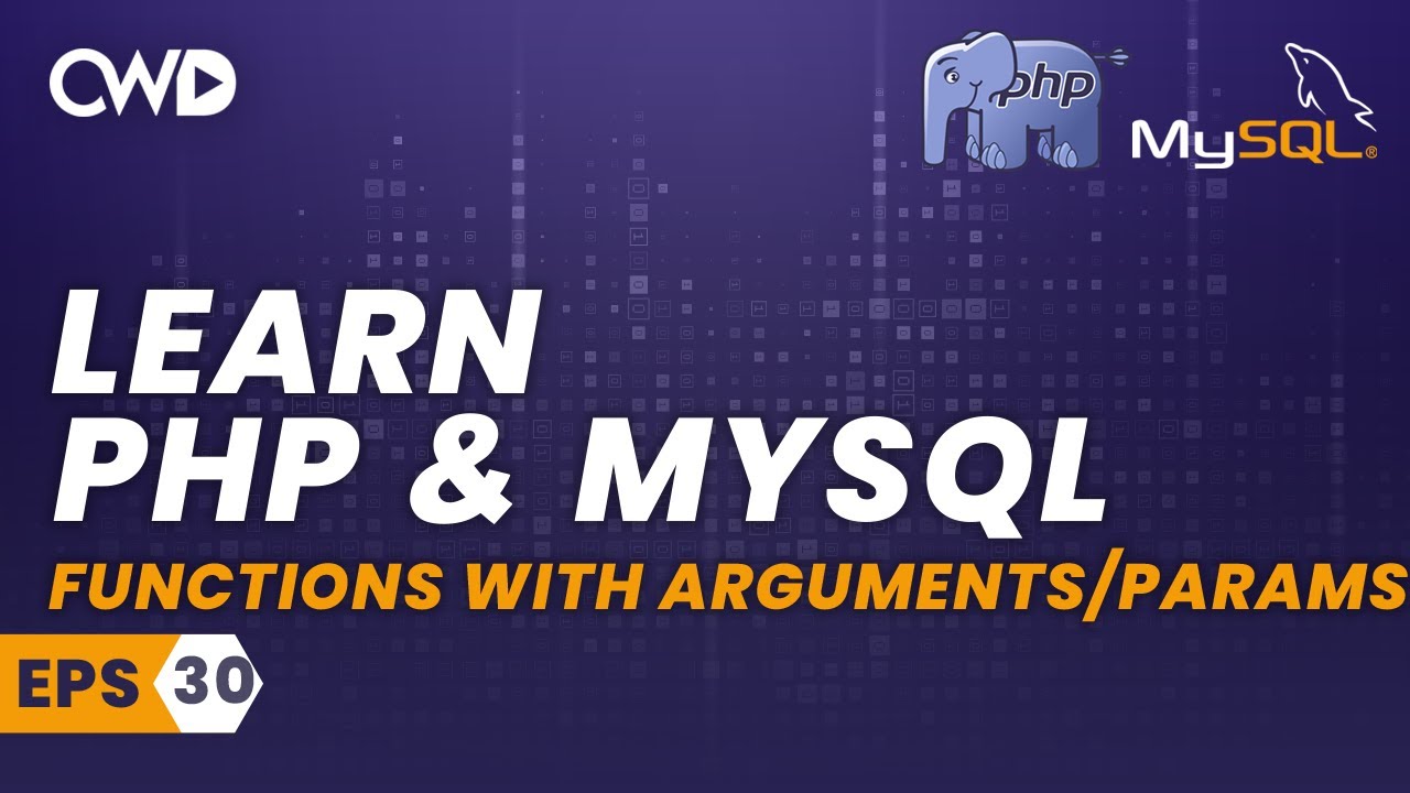 Functions With Arguments/Parameters | PHP for beginners | Learn PHP | PHP Programming | Learn PHP