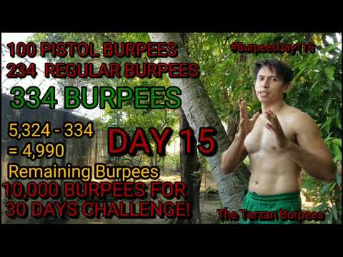 DAY 15 OF 10,000 #BURPEES FOR 30 DAYS CHALLENGE #IronWolf #BurpeesKing #TarzanBurpees #Calisthenics
