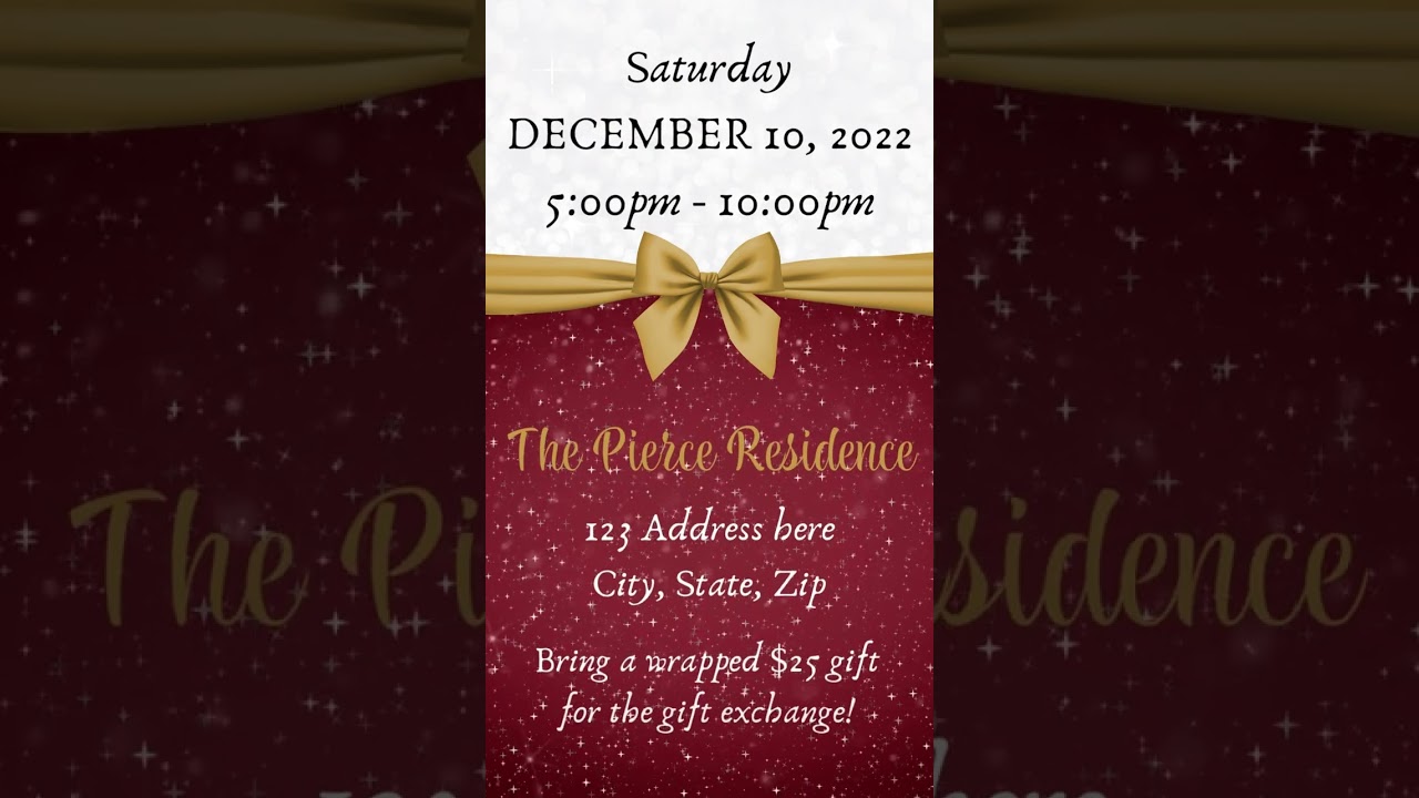 Animated Holiday Party Invitation
