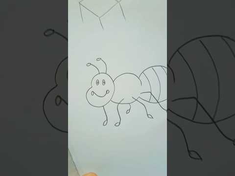 How to Draw easy 3D Ant#art #drawing#shorts #ants #drawing #viral