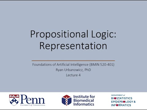Lecture 4: Propositional Logic - Representation