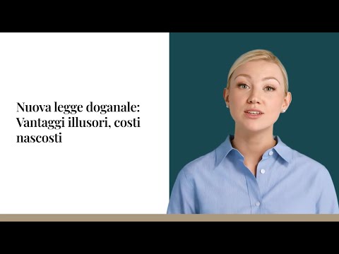 Nuova legge doganale Vantaggi illusori, costi nascosti