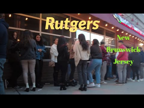 Walking In New Brunswick New Jersey Rutgers College Easton Ave 4K