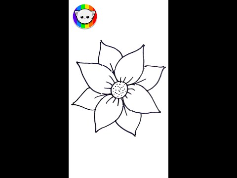 How to Draw a Flower Very Easy | #shorts