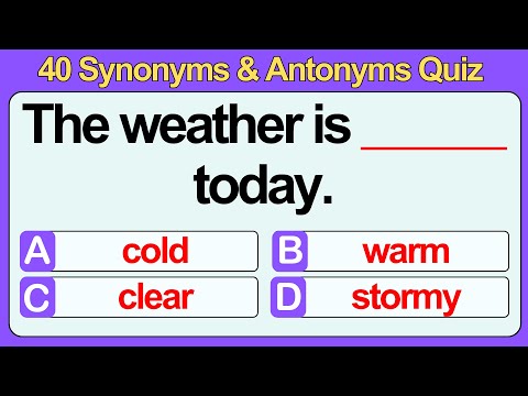 Master Synonyms & Antonyms || 40 Engaging Quizzes for Vocabulary Growth! #viralquizvieos