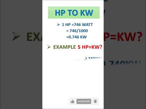 hp to kw | hp to kw to amp | hp to kw conversion formula #electricalengineering #electrician