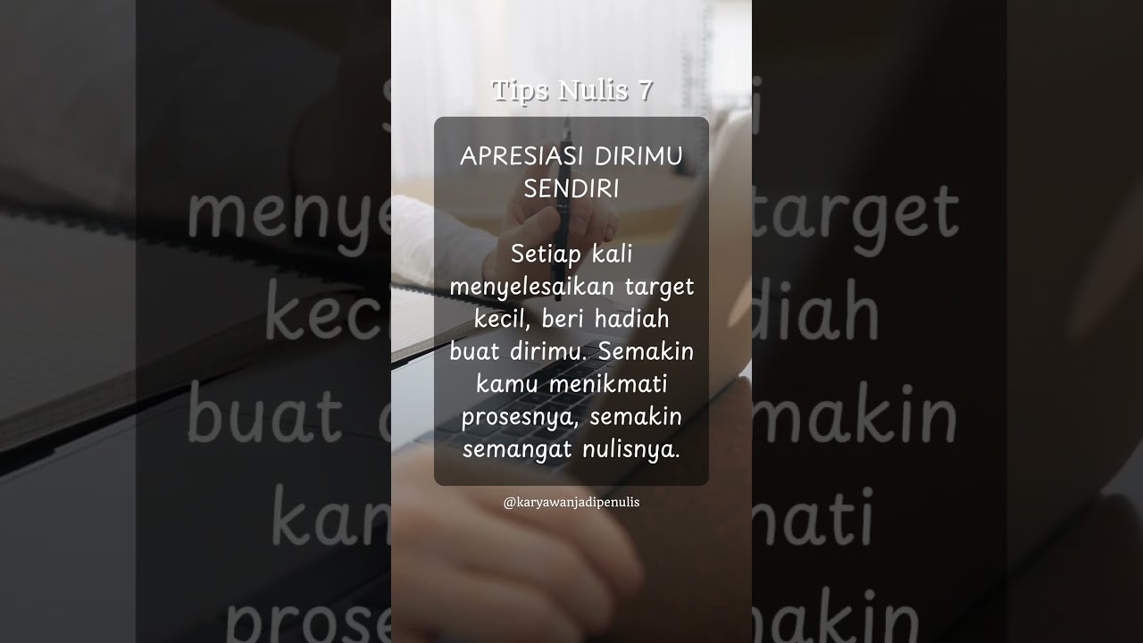 Tips nulis 7