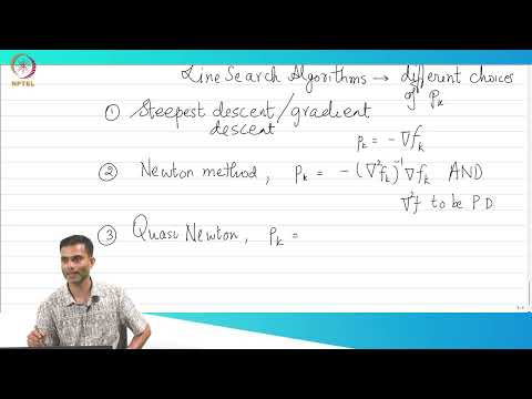 Unconstrained optimization - 4 - overview of algorithms and choosing a descent direction