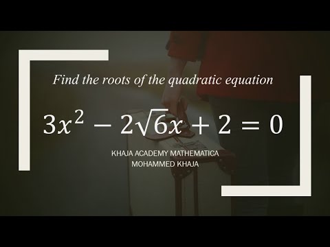 Find the roots of the quadratic equation 3x^2-2√6 x+2=0