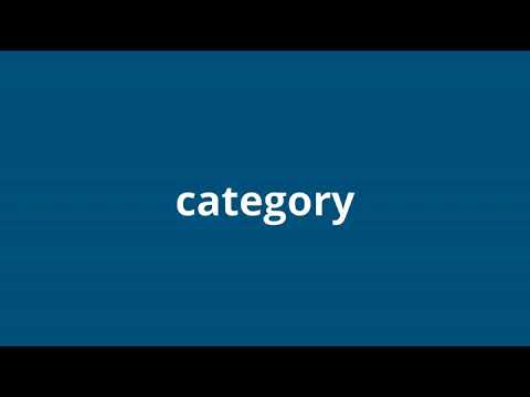 what is the meaning of category