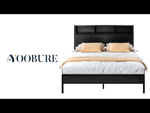 ✨Yoobure Queen Size Bed Frame, Metal Platform Bed Frame Queen Size with Headboard✨