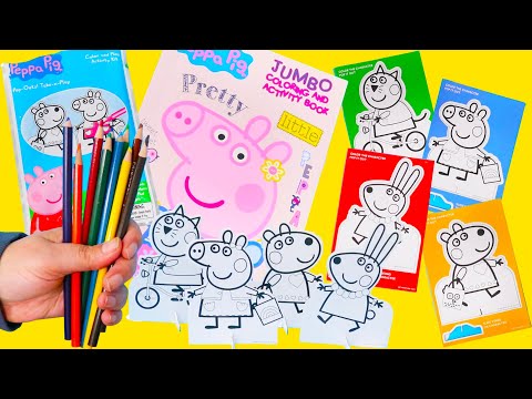 Peppa Pig Paper Dolls + Fun Drawing and Coloring Activities for Kids | Color with Sniffycat
