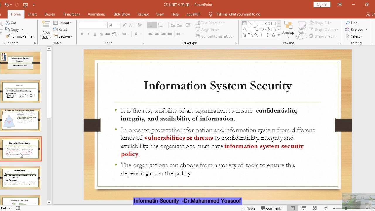 Chapter 4 Information Security   Part 1