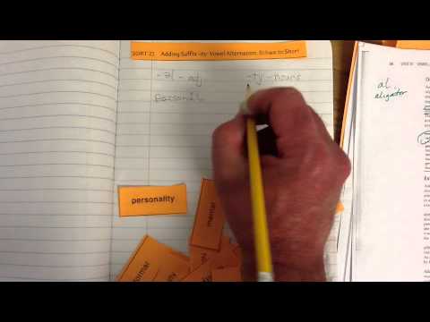 DV21 Adding Suffix -ity: Vowell Alteration, Schwa to Short