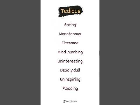 Tedious meaning | Spoken English and Vocabulary | Learn new words in English #vocabularywords