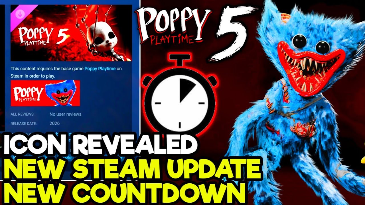 Poppy Playtime Chapter 5 - OFFICIAL ICON REVEALED, NEW STEAM UPDATES and NEW SECRET COUNTDOWN 😃