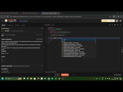 Strivers A2Z SDE Sheet Pattern Series Problem 2 in Java