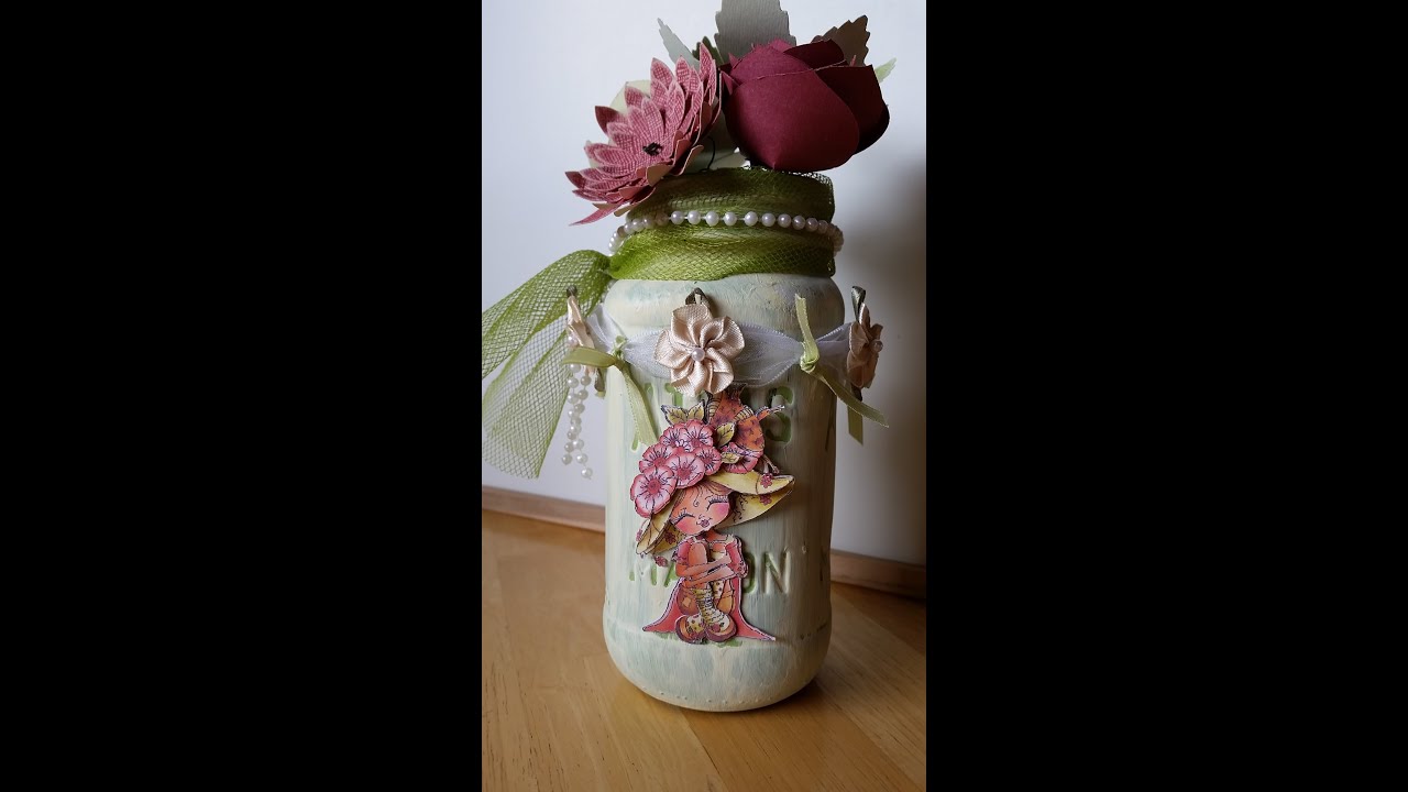 Altered Mason Jar Vase
