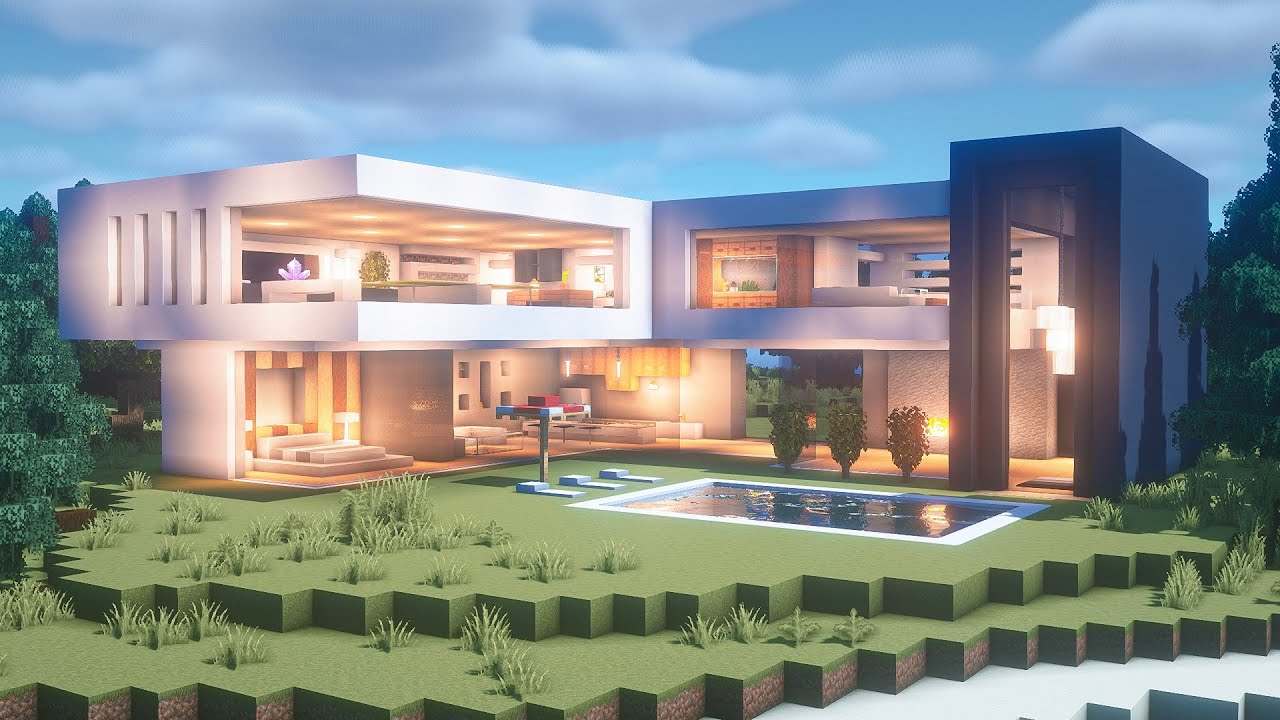 Minecraft: How To Build A Modern House — Tutorial #1 - Minecraft Builders