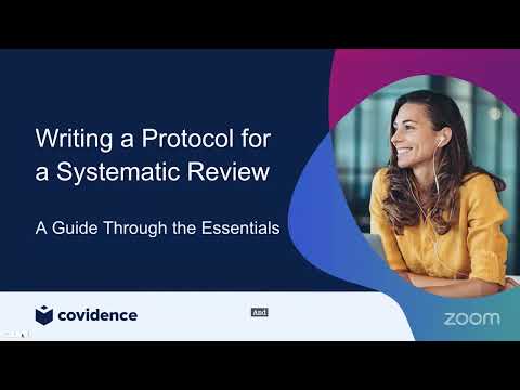 Essentials of Writing a Protocol for a Systematic Review