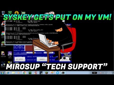 Tech Support Scam / Idiot scammer puts a syskey on my VM! - 18883098698 - microsoftsupports.net