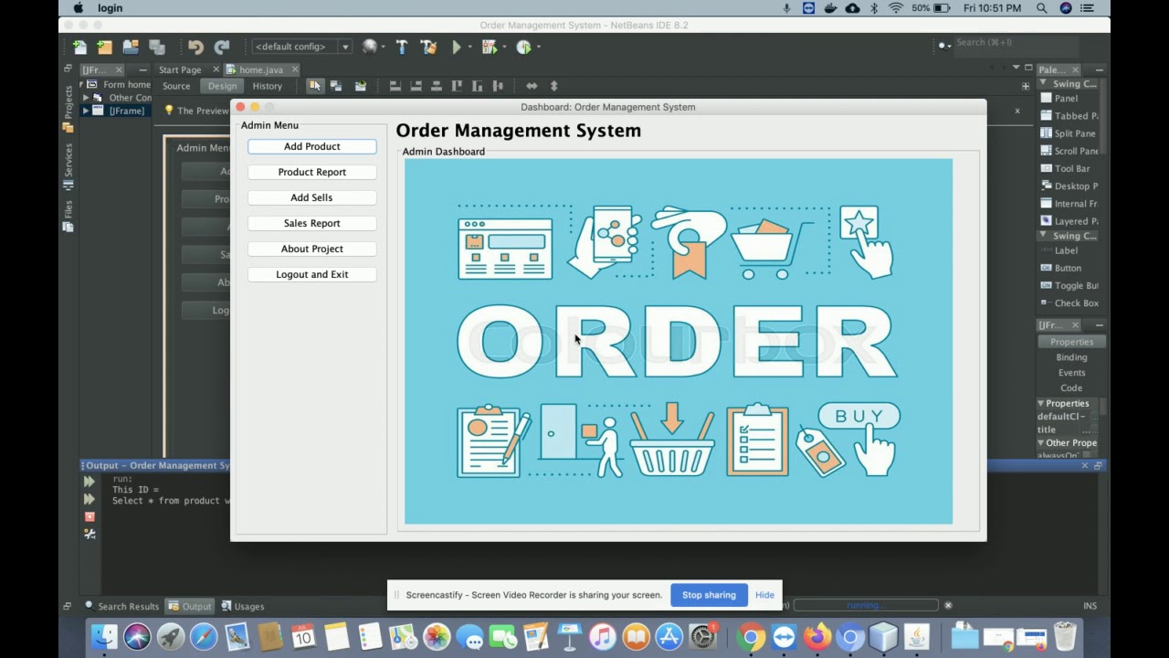 Core Java and MySQL Project on Order Management System