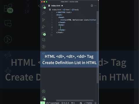 Create Definition Lists in HTML, dl dt dd Tag | HTML Tutorial for Beginners #html