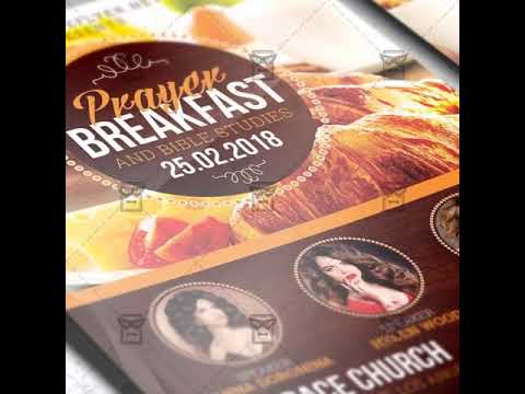Prayer Breakfast - Church A5 Flyer Template