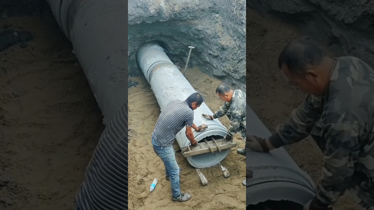Precast Concrete Pipe Installation and Laying Construction Process