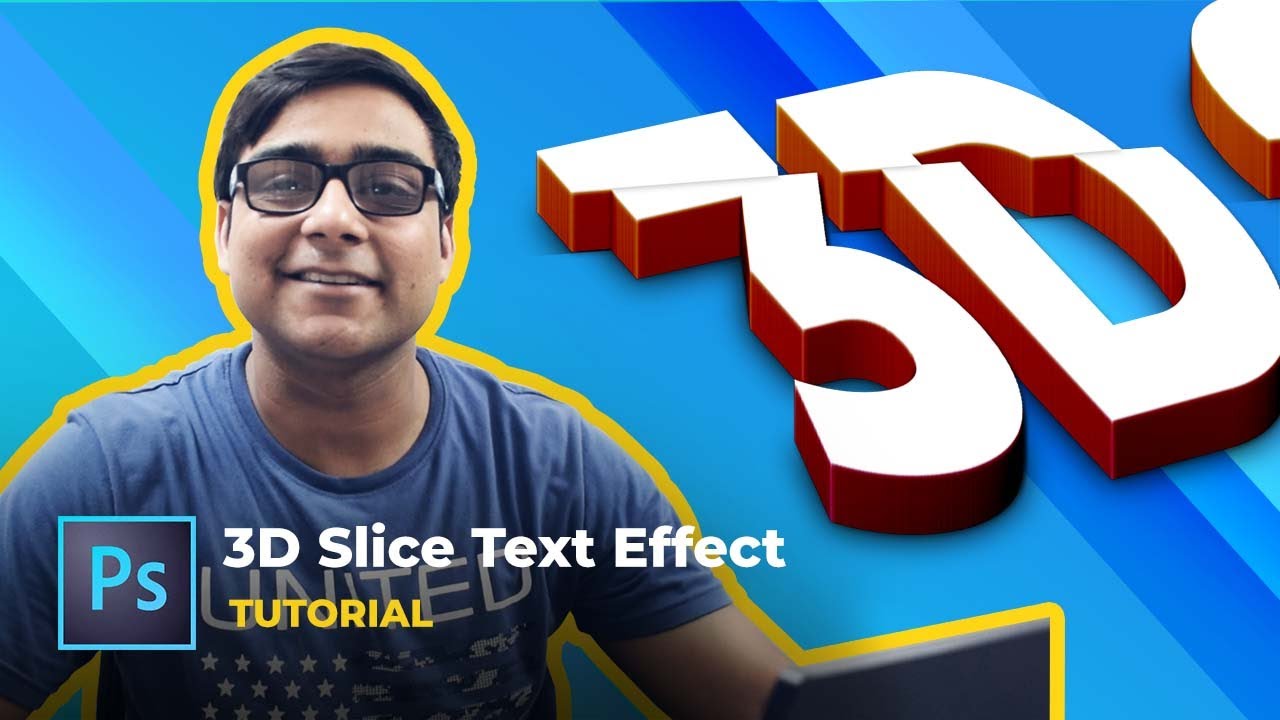 3D Slice text effect photoshop tutorial | Free PSD