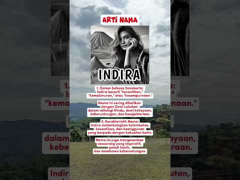 Arti Nama "INDIRA" - #artinama #nama #name