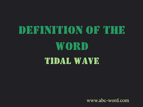 Definition of the word "Tidal wave"