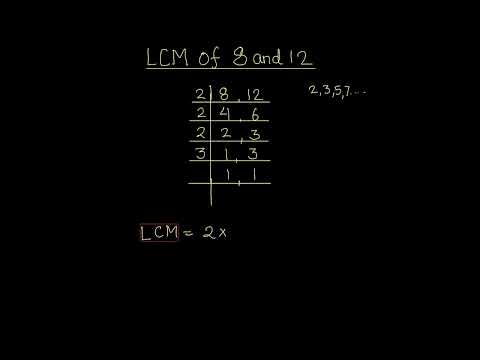 How to Find LCM of 8 and 12 / How to Find LCM / Finding LCM of 8 and 12 by Prime factorization