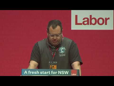 Paul Garrett Speaks at NSW Labor state conference