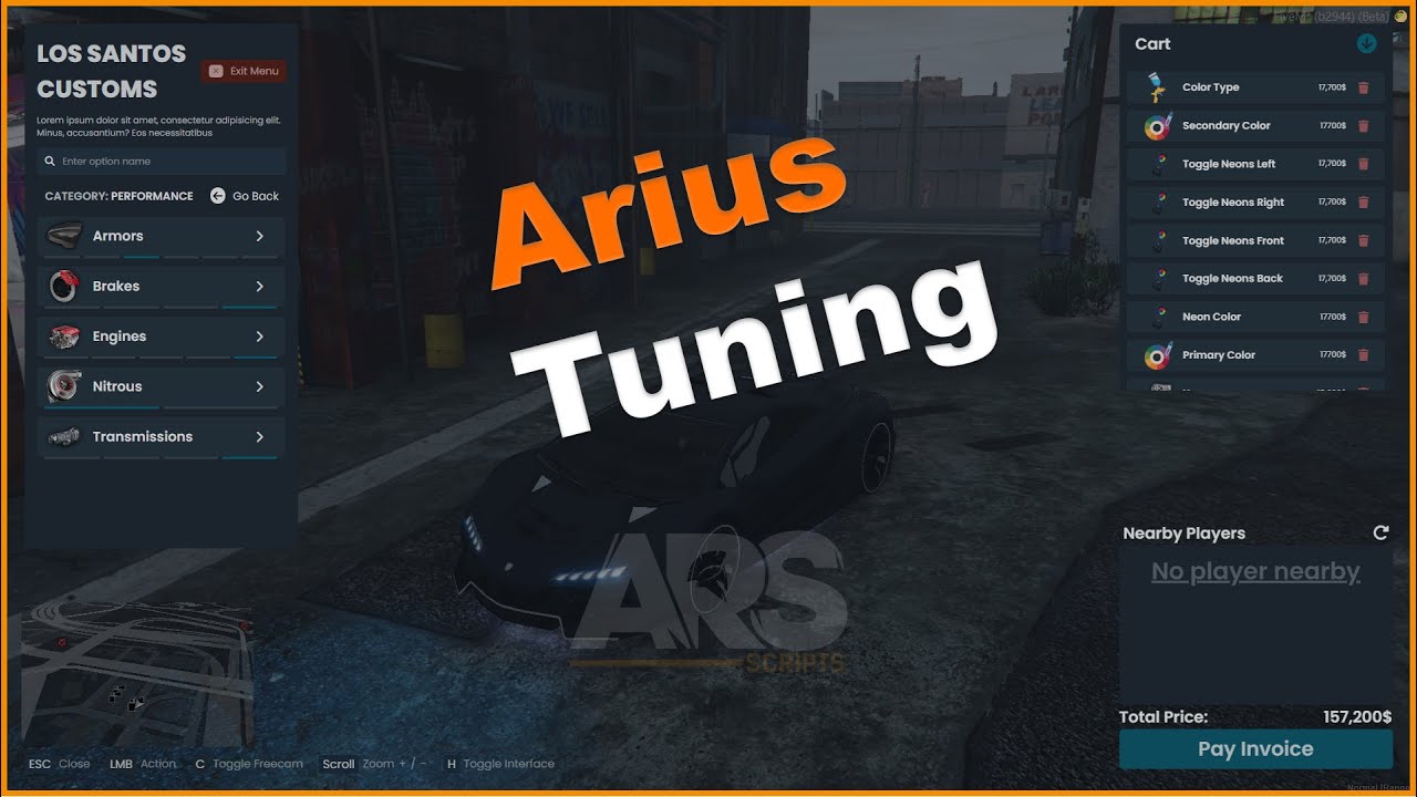 [ESX] [QBCORE] Ars Tuning V2 - FiveM Releases - Cfx.re Community