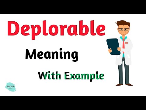 Deplorable meaning in hindi | Deplorable Ka Kya Matlab hota hai | Daily use English words