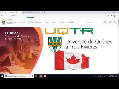 Demande d'admission à l'université de trois rivières UQTR canada