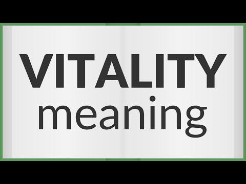 Vitality | meaning of Vitality