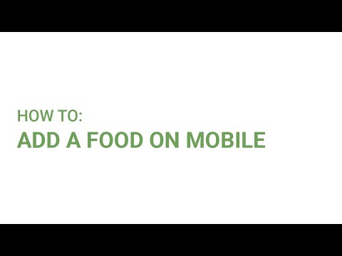 How To Add A Food On Mobile