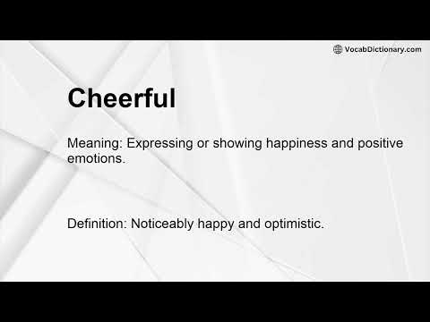 Cheerful Meaning