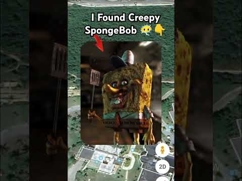 I Found Creepy SpongeBob 😶‍🌫️ on google maps and google earth 🌏 #shorts #r2earth2m
