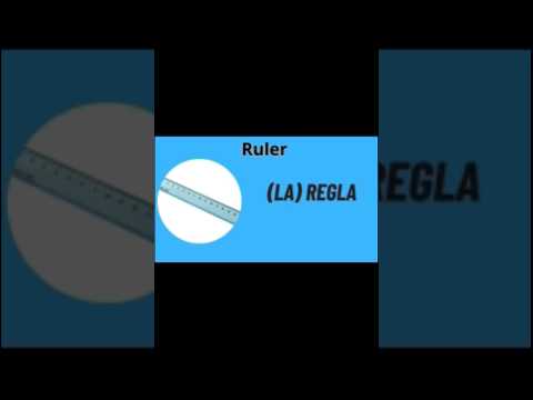 Ruler and laptop in Spanish #foryou #spanish #learnspanish