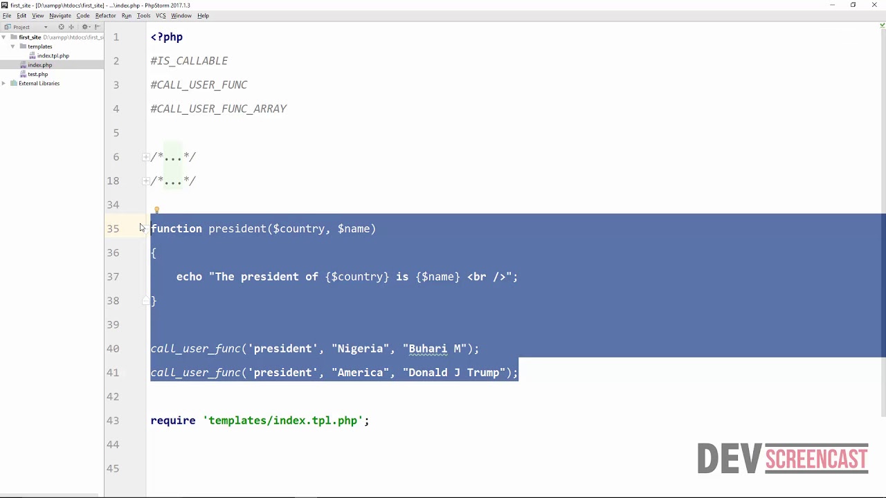 PHP Variable Functions
