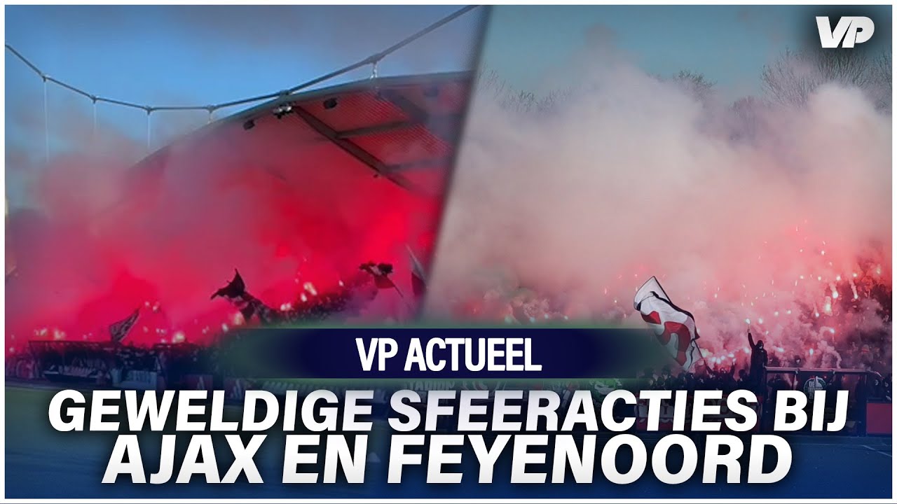 Laatste terugblik: fans Ajax en Feyenoord zetten laatste training in vuur en vlam
