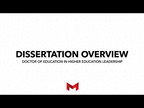 Dissertation Overview | Maryville Online EdD
