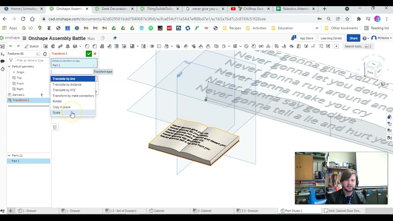 Scaling a part in Onshape [Changing the size] - Nov 2021