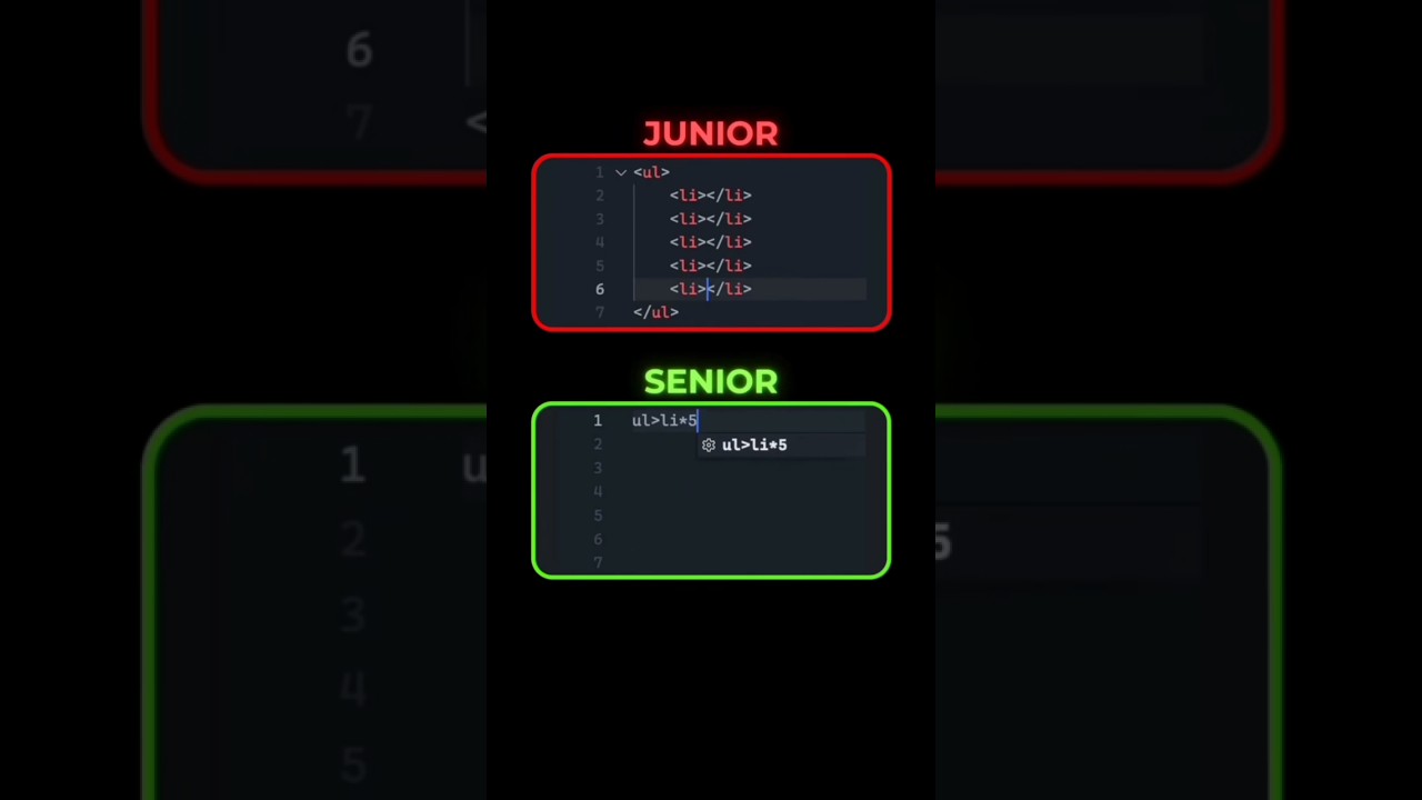 Junior vs Senior Developer #coding #css