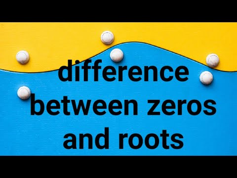 Difference between zeros and roots and solutions