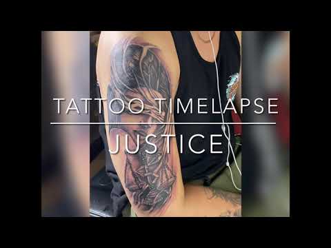 Lady Justice Tattoo Timelapse