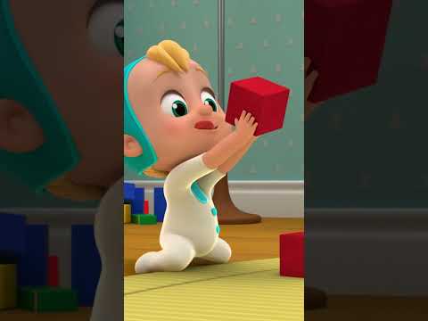 Why do the Blocks Keep Falling?! #shorts | ARPO | Moonbug No Dialogue Comedy Cartoons for Kids